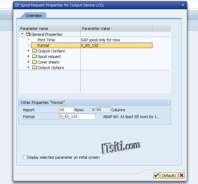 Assign Default Printer Format Type In SAP Assign Default Printer Format Type In SAP